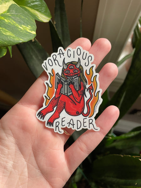 Voracious Reader Sticker – KWT Designs