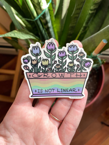 Growth is Not Linear Sticker – KWT Designs
